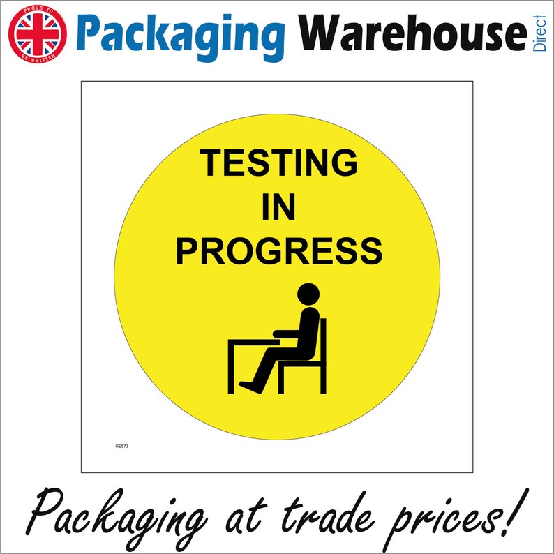 GE573-BL Testing in Progress Sign Exam Assessment Inspection - Etsy UK