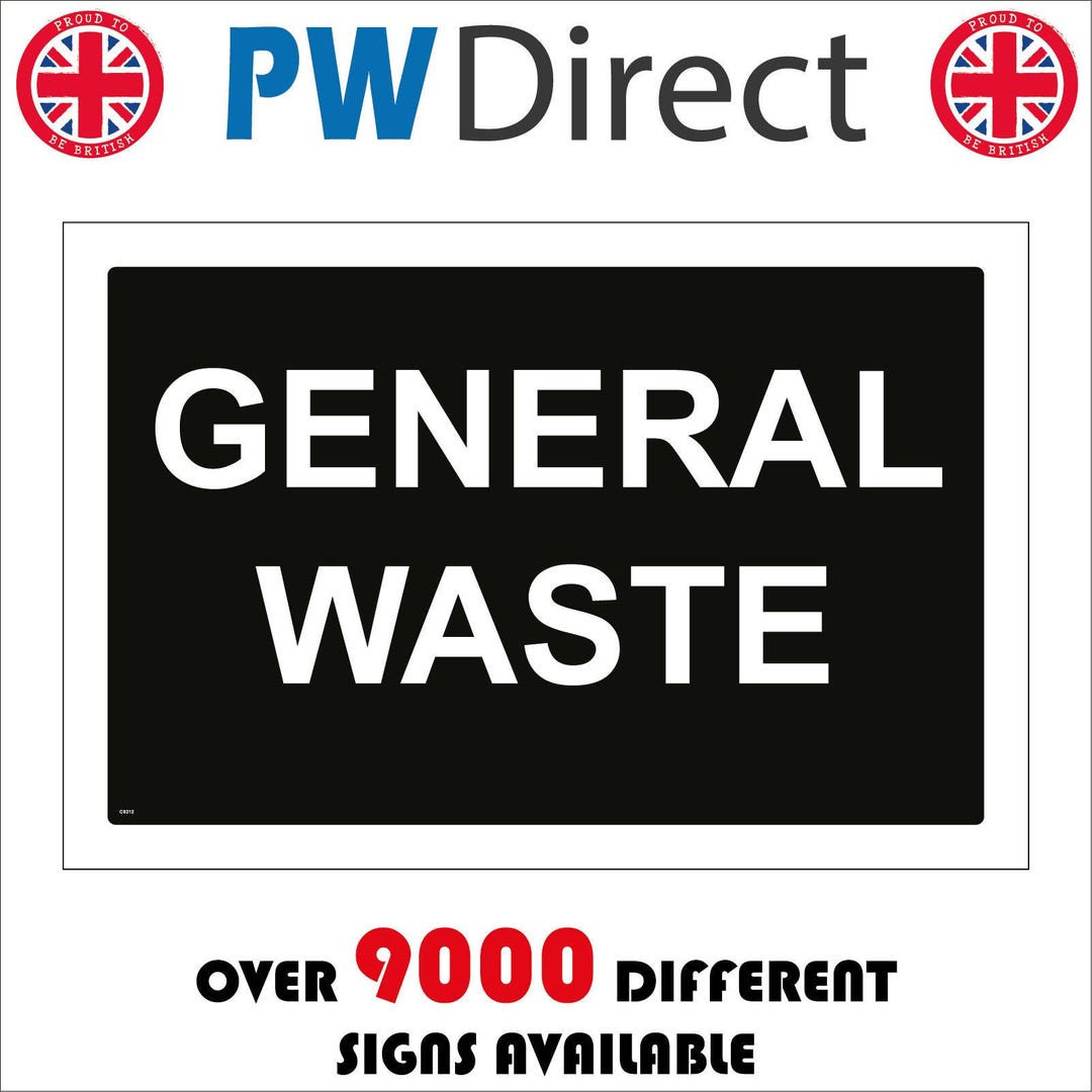CS212-BL General Waste Part of Our Construction Sign Range - Etsy UK