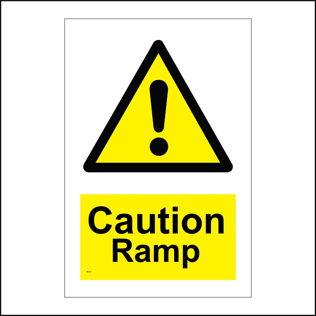WS741 BP Caution Ramp Sign Car Parks Building Sites Road Works ...