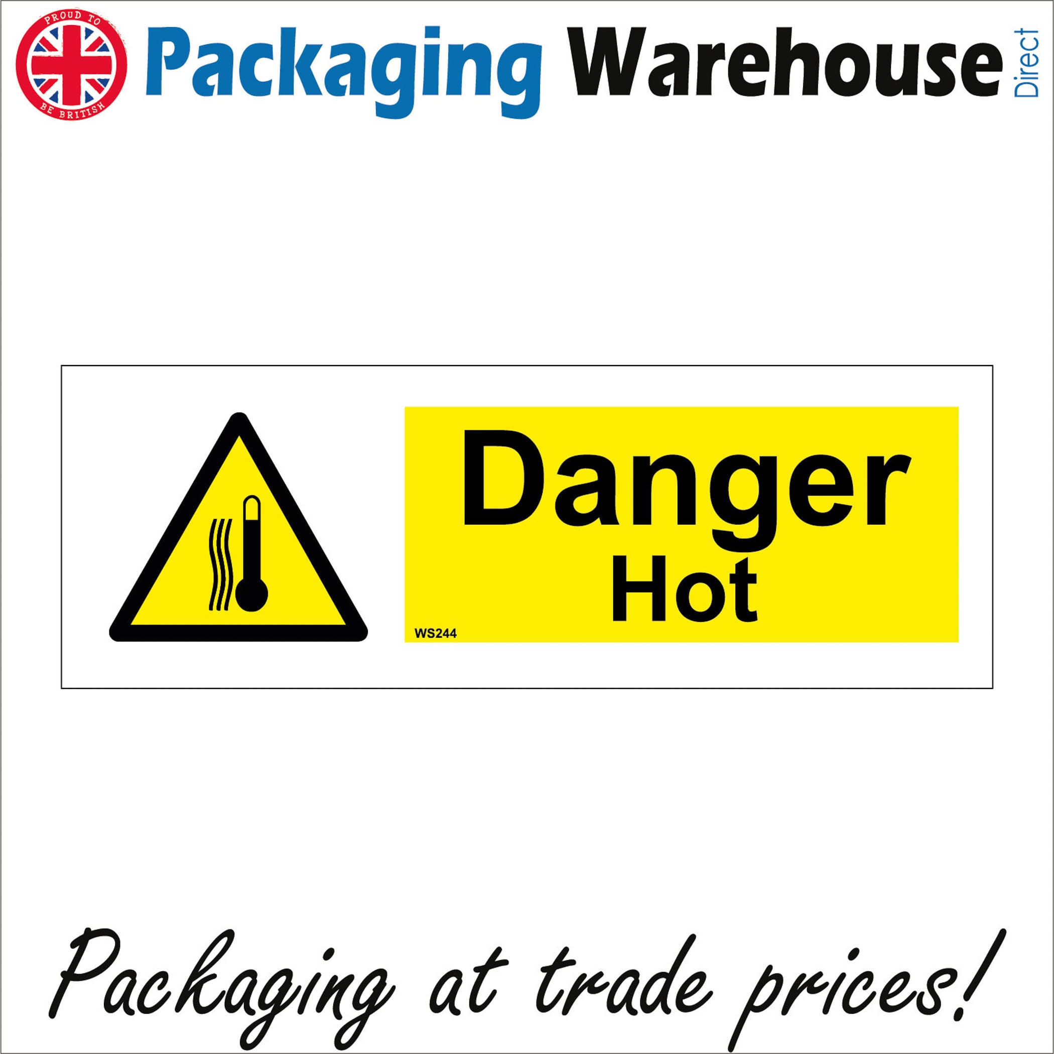 WS244 LL Danger Hot Sign Risk of Burn Scald Injury Keep off - Etsy