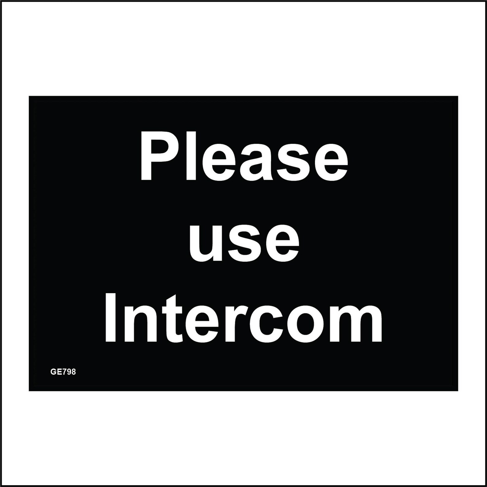 GE798 BL Please Use Intercom Sign Reception Police Station - Etsy