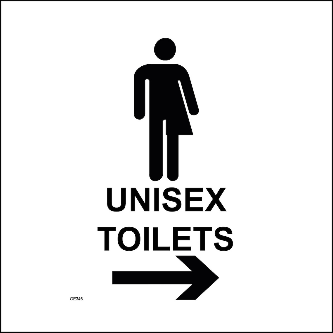 GE346-BP Unisex Toilets Right Arrow Sign Washroom Loo Restroom - Etsy UK