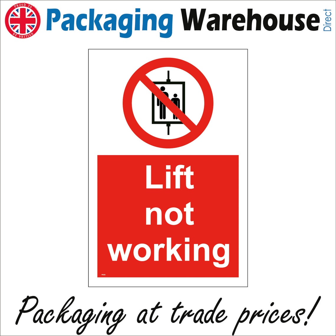 PR255 BP Lift Not Working Sign Broken Please Use Stairs Alternative ...