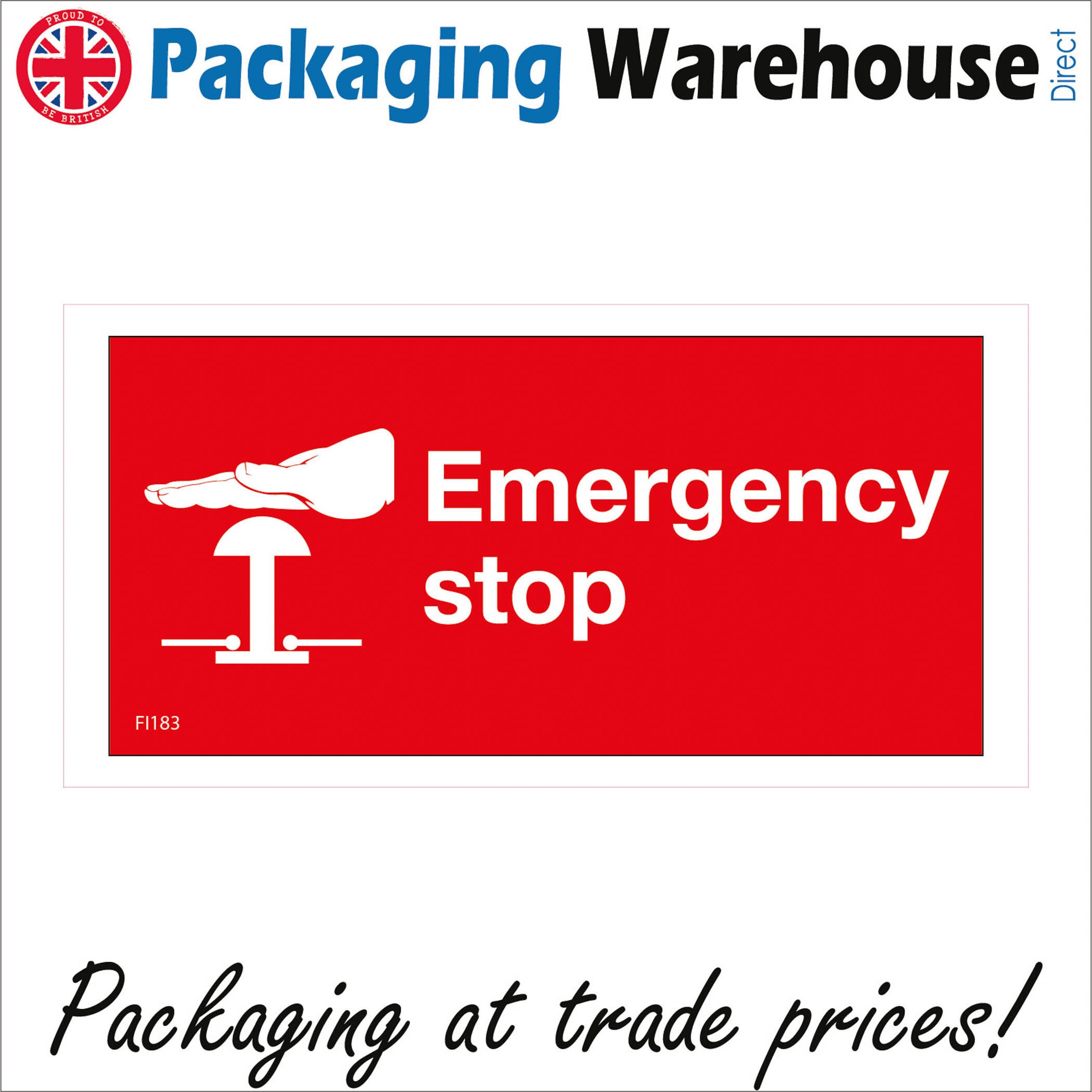 FI183 SL Emergency Stop Machine Panic Alert Turn off Switch Release ...