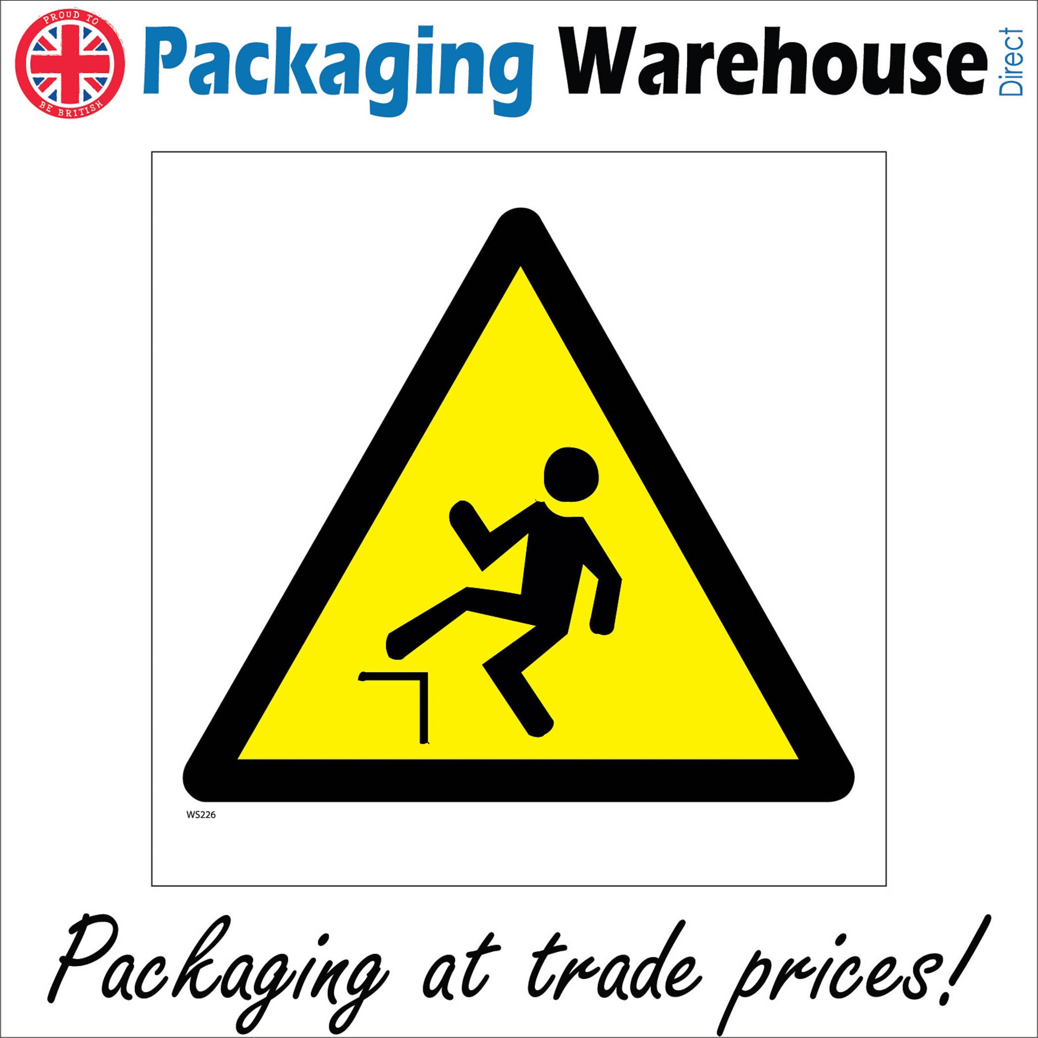 WS226 SQ Drop Warning Sign Do Not Stand Close to the Edge - Etsy