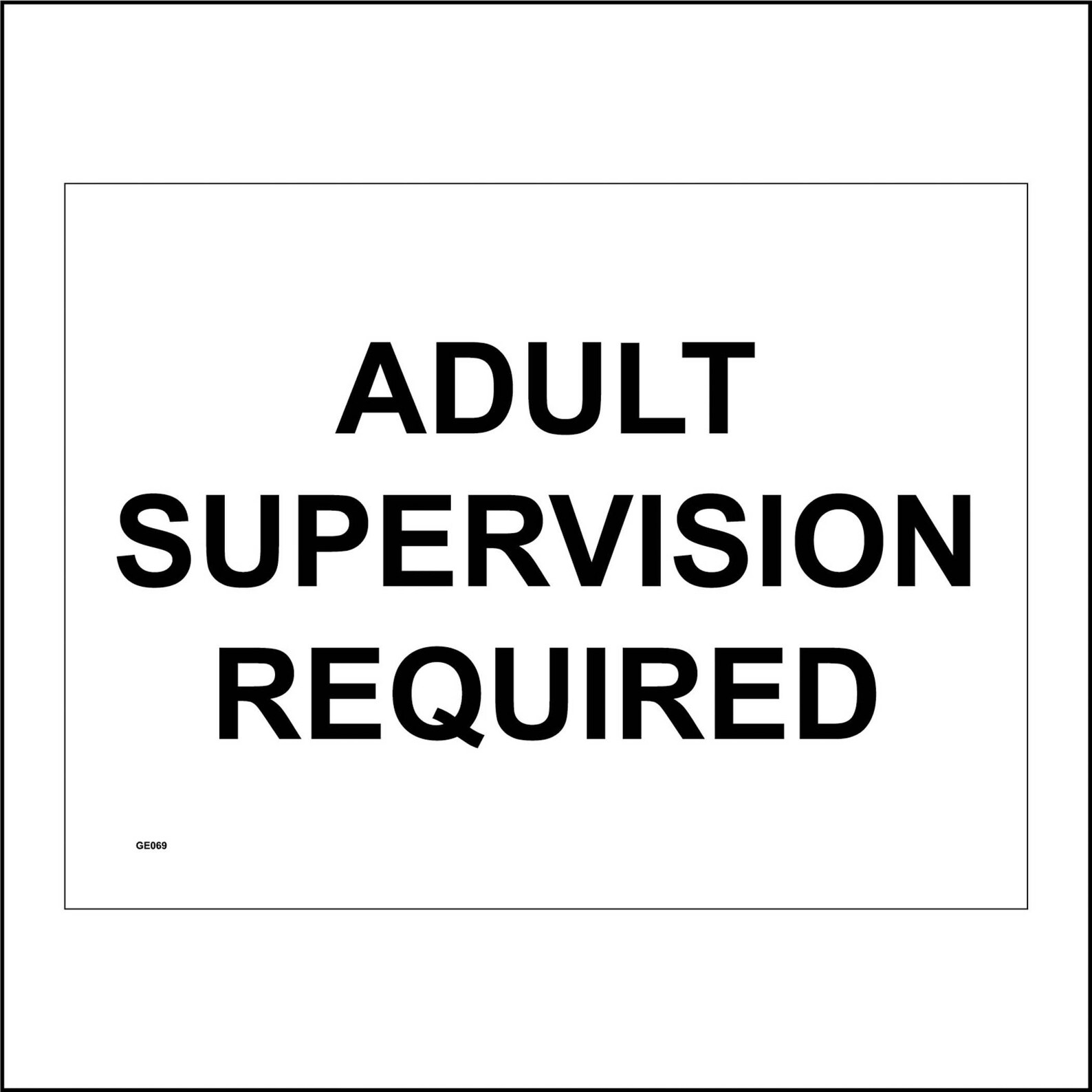 GE069-BL Adult Supervision Required Sign Health Safety - Etsy UK