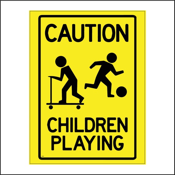 WS507 BP Caution Children Playing Sign Toys Child Young Road | Etsy