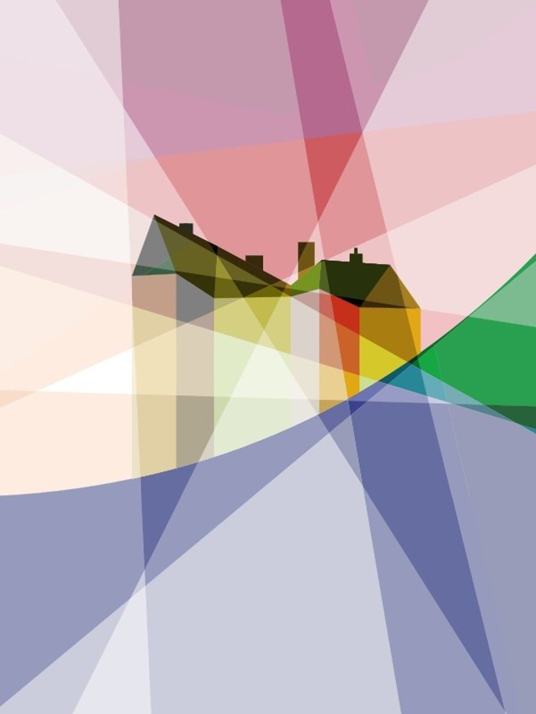 Rainbow House in Refracted Sunlight Art Print - Etsy