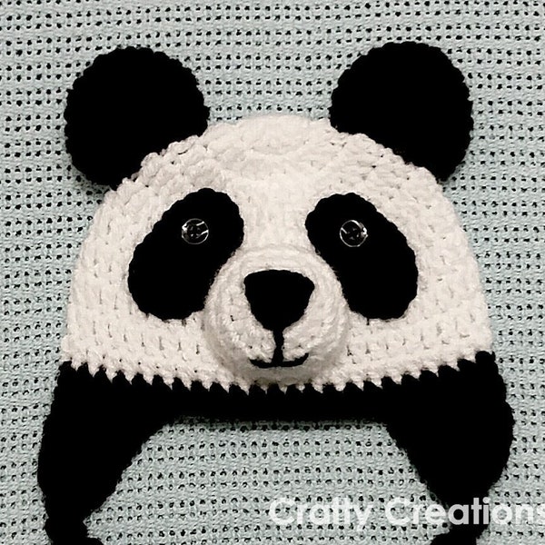 Panda Hat - Etsy