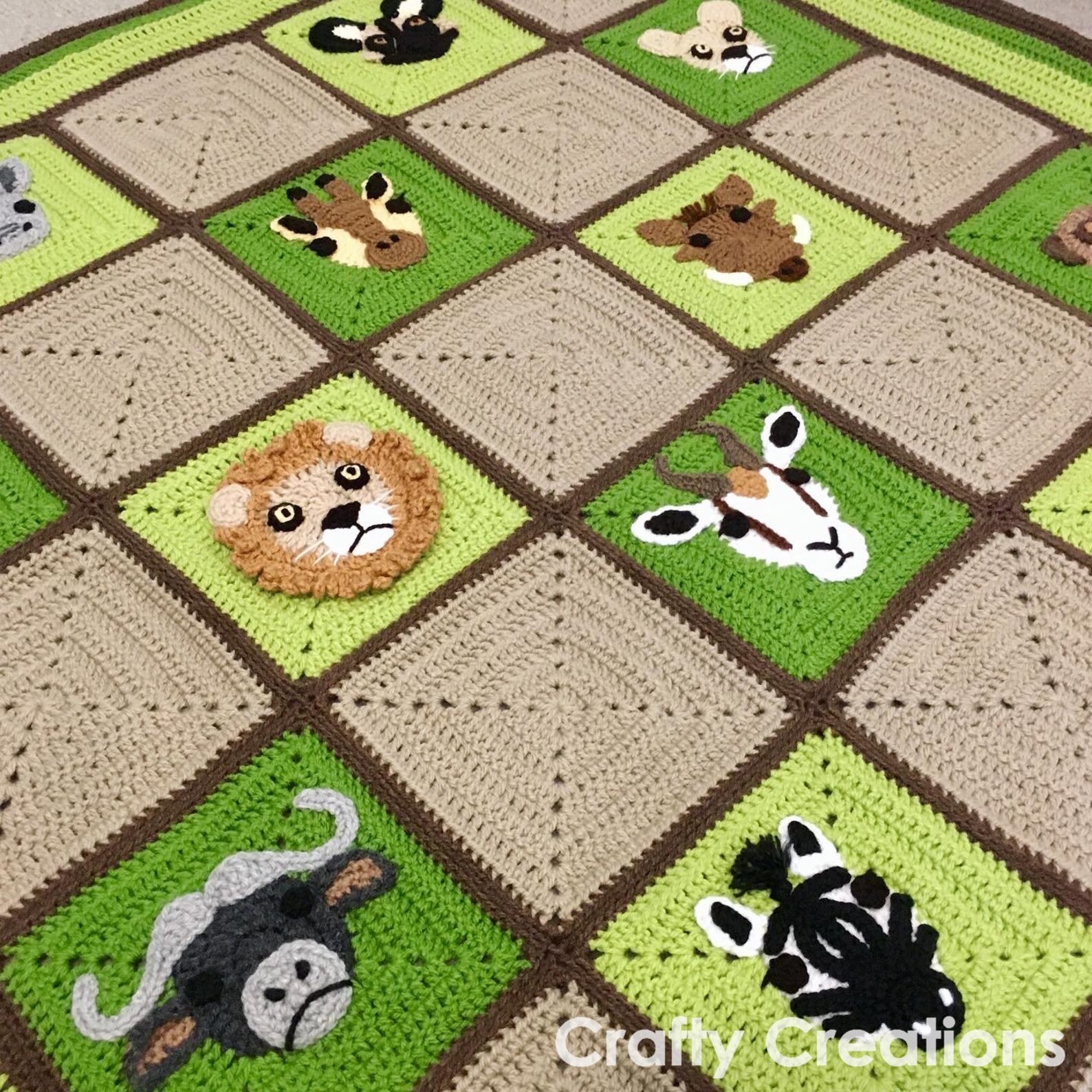 South African Safari Blanket Crochet Pattern | Etsy