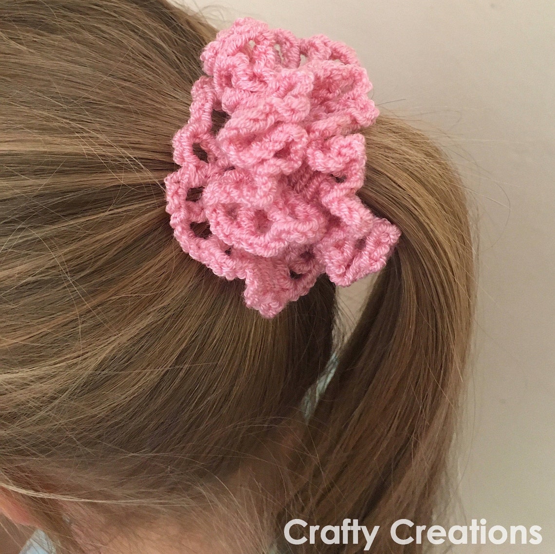 Ruffle Scrunchie Crochet Pattern | Etsy