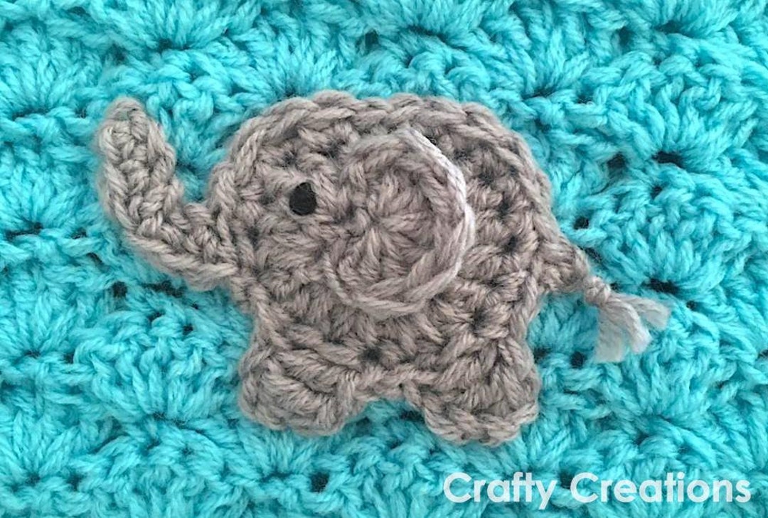 Elephant Appliqué Crochet Pattern - Etsy
