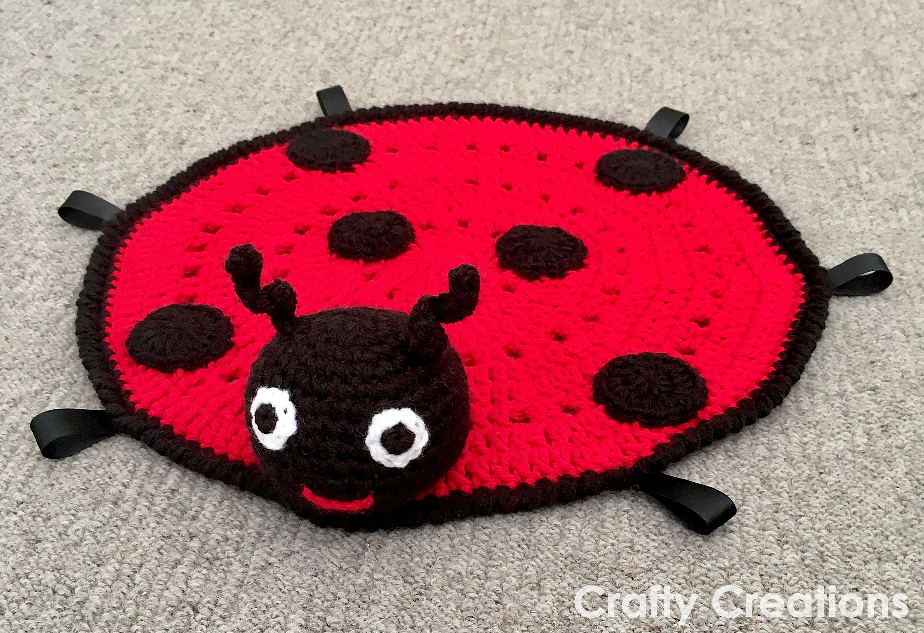 Ladybug Lovey security Blanket Crochet Pattern - Etsy