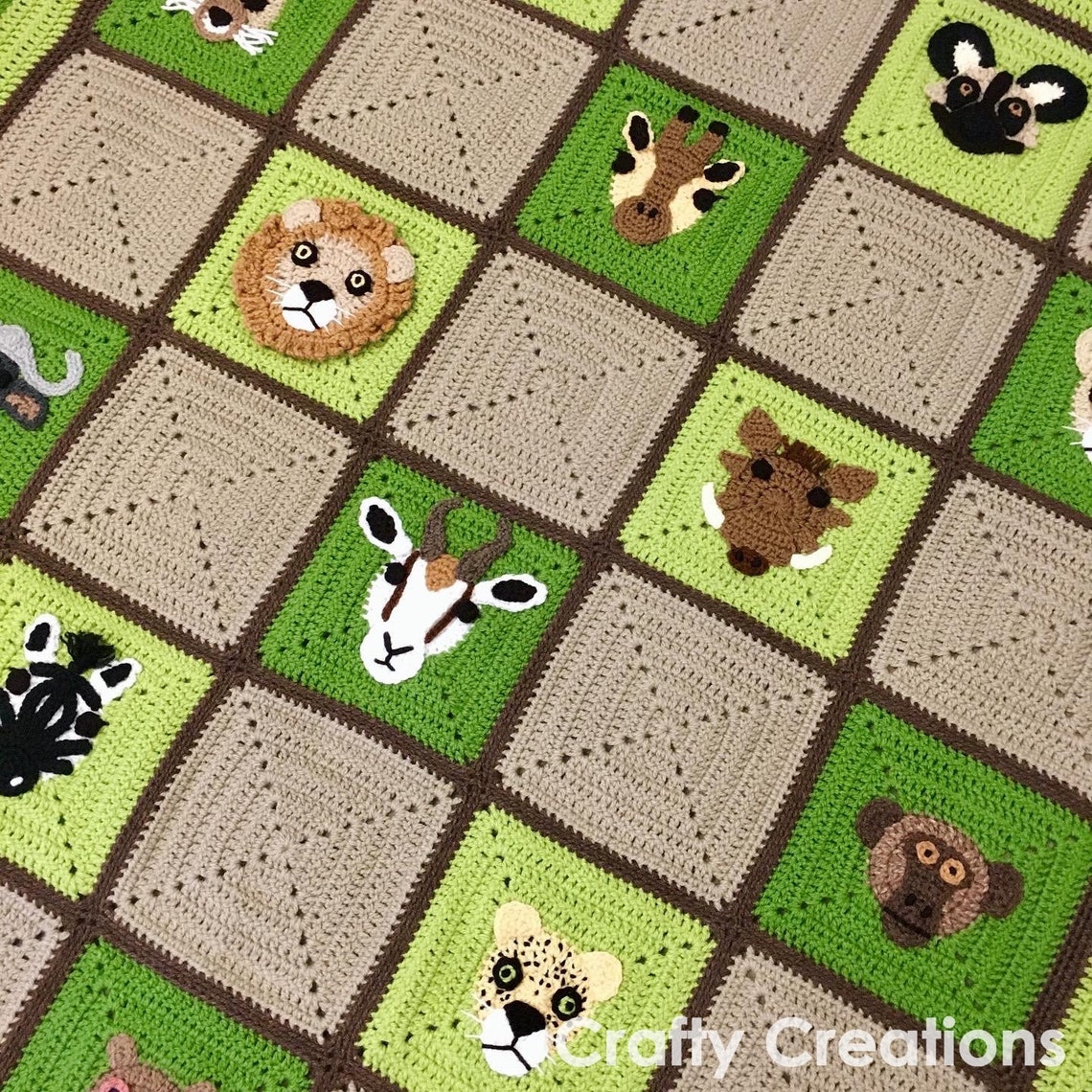 South African Safari Blanket Crochet Pattern | Etsy