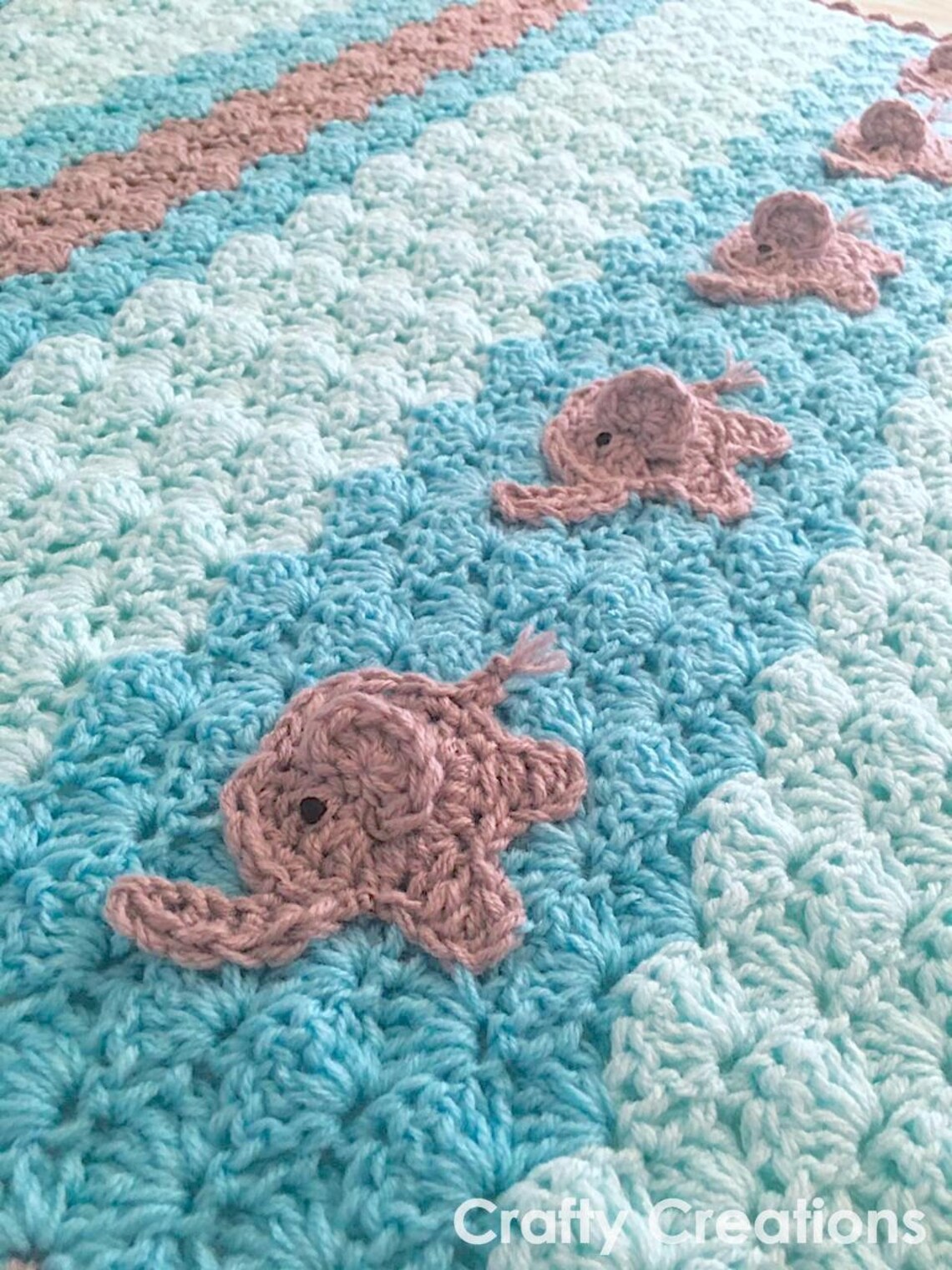 Elephant Baby Blanket Crochet Pattern - Etsy UK
