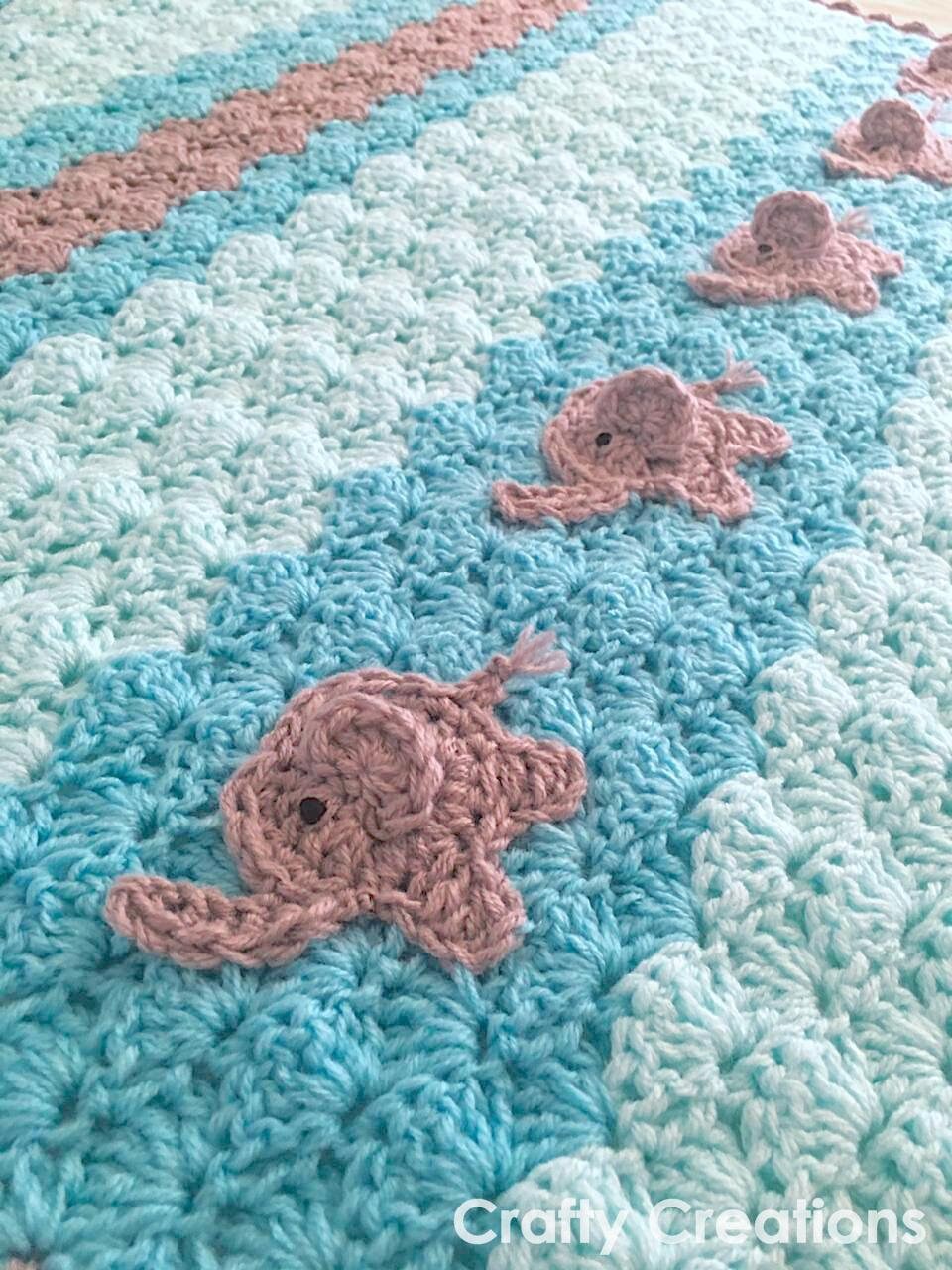 Elephant Baby Blanket Crochet Pattern | Etsy