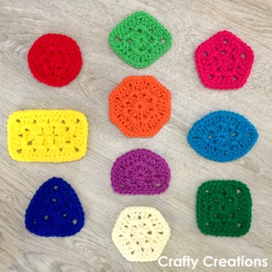 Mini Granny Shapes Crochet Pattern - Etsy