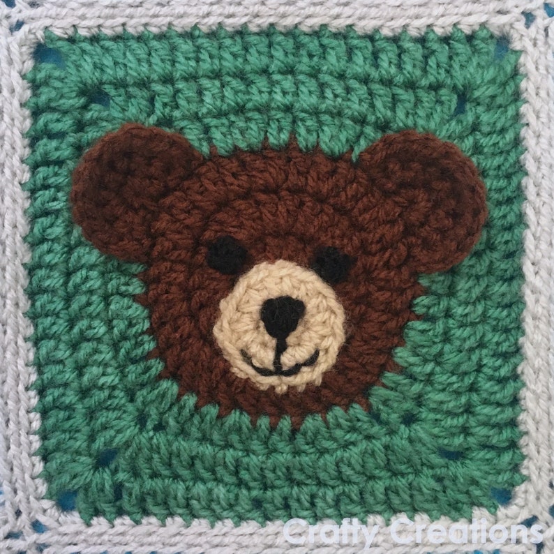 Bear Granny Square Crochet Pattern - Etsy