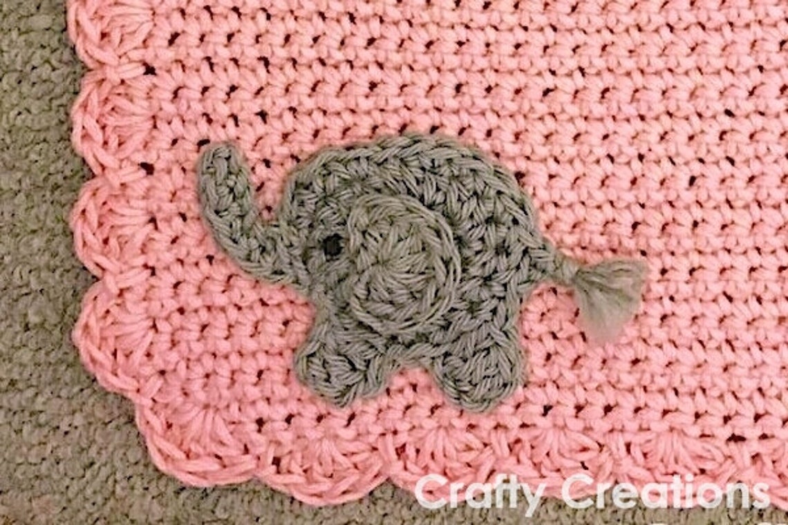 Elephant Appliqué Crochet Pattern - Etsy