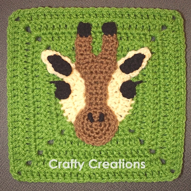 Giraffe Granny Square Crochet Pattern - Etsy UK