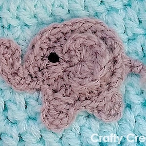 Elephant Appliqué Crochet Pattern - Etsy