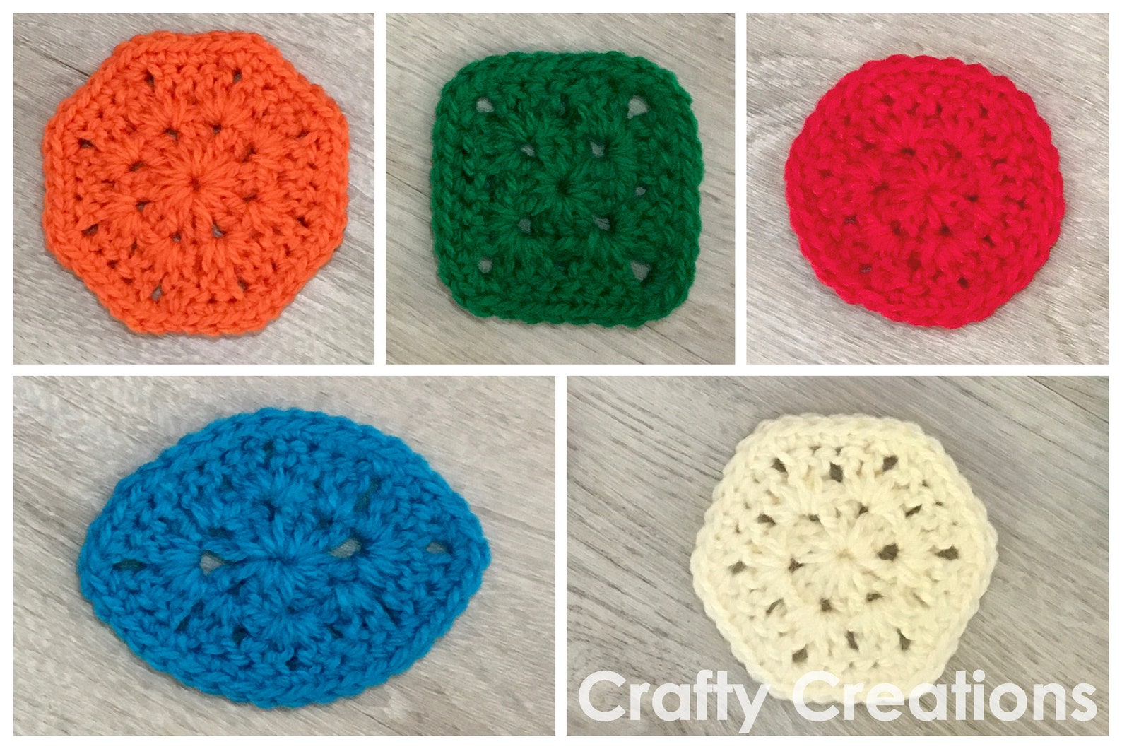 Mini Granny Shapes Crochet Pattern - Etsy