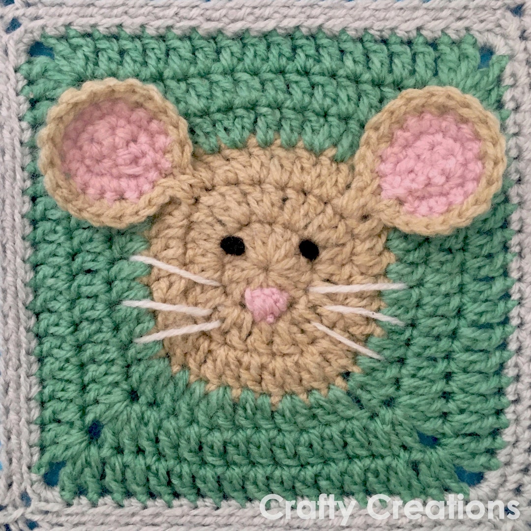 Mouse Granny Square Crochet Pattern - Etsy