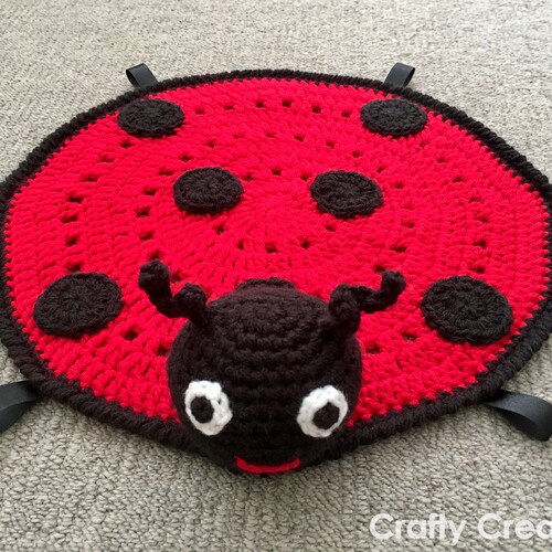 CROCHET PATTERN Crochet Ladybug Granny Square Blanket - Etsy
