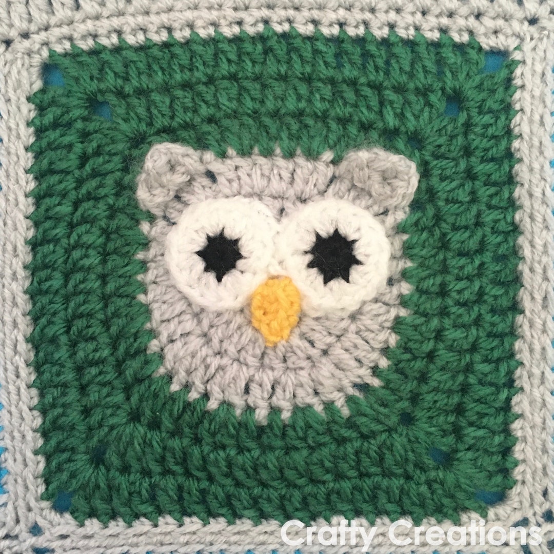 Owl Granny Square Crochet Pattern - Etsy