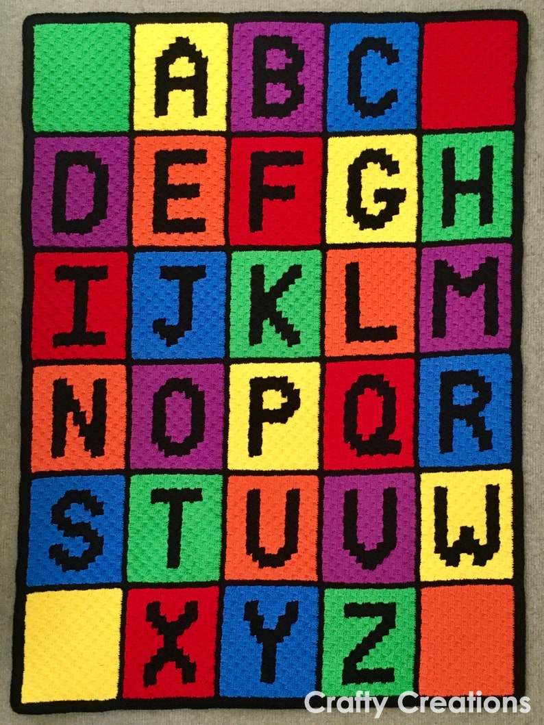 ABC Blanket Crochet Pattern - Etsy