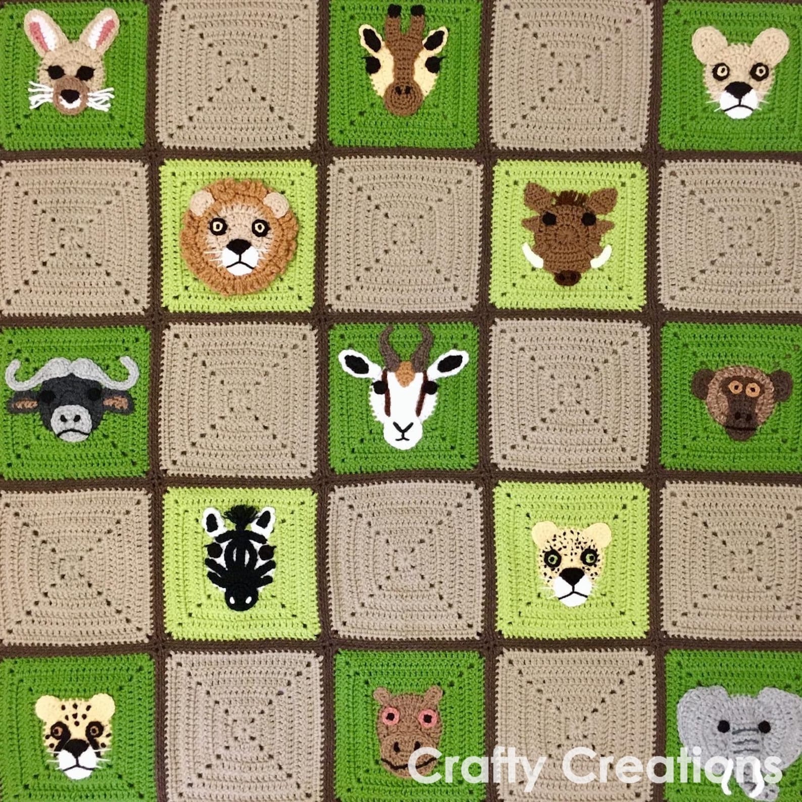 South African Safari Blanket Crochet Pattern | Etsy