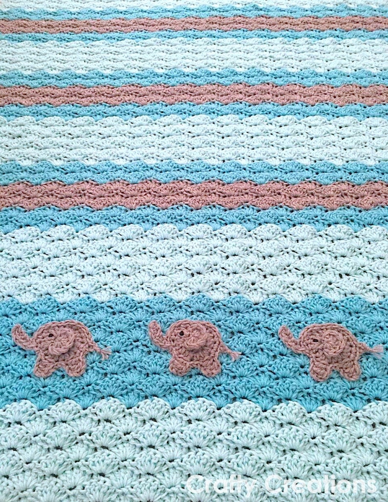 Elephant Baby Blanket Crochet Pattern - Etsy UK