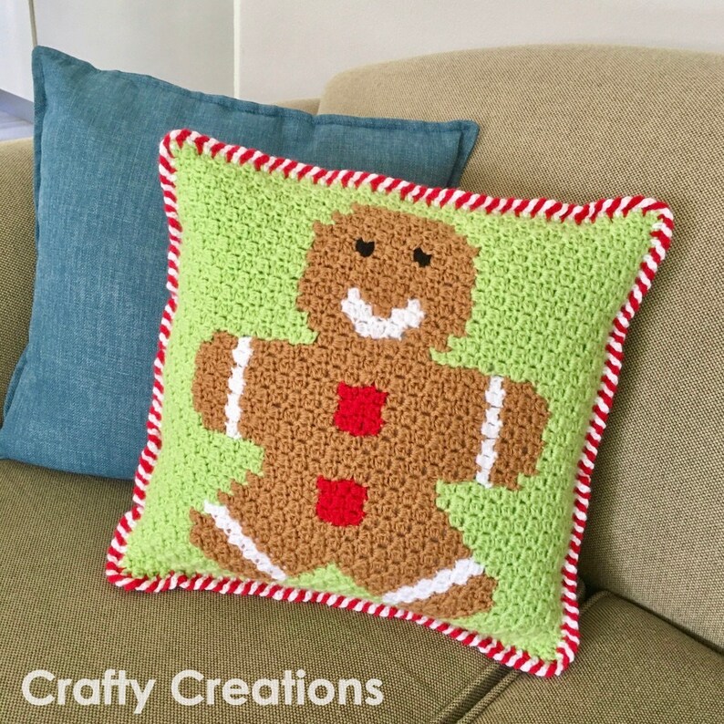 Gingerbread Man Cushion Crochet Pattern - Etsy