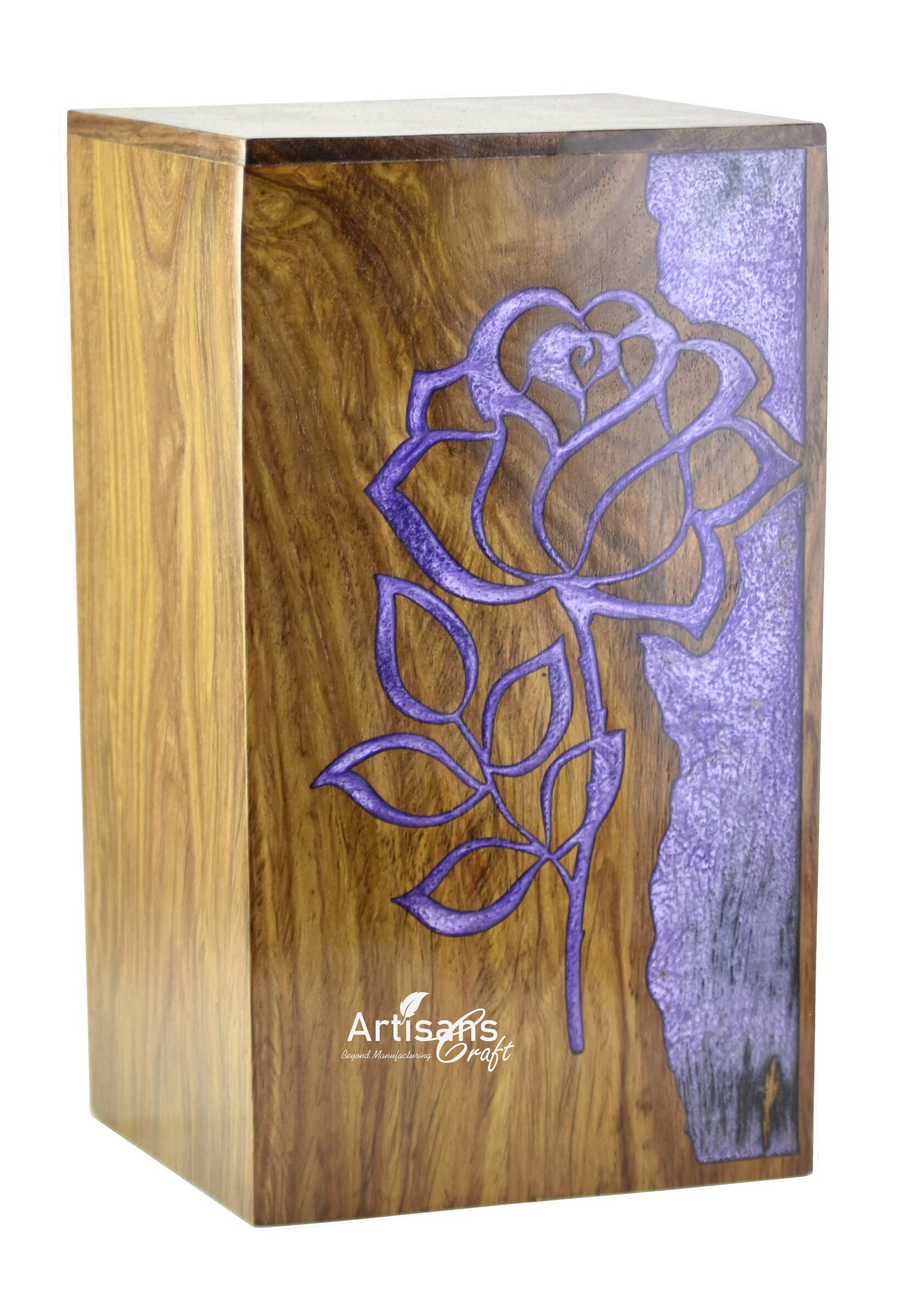 Handmade Rosewood Cremation Urn for Human Ashes Male Female – Resin ...