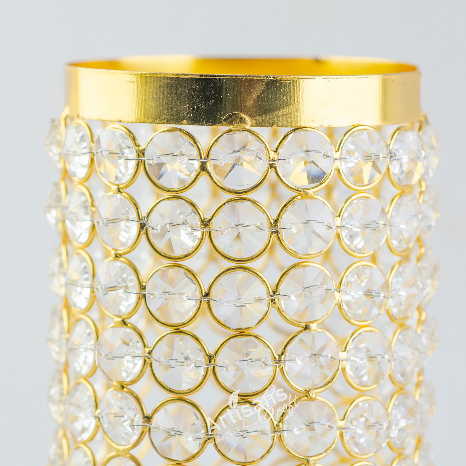 Handmade Metal Flower Vase With Crystal Decoration Vases for - Etsy UK