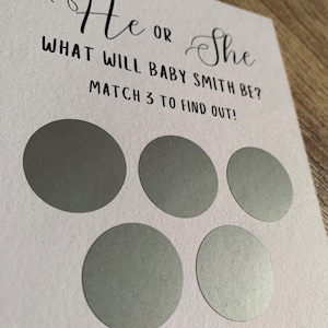 Gender Reveal Scratch Card, Gender Reveal Scratch off Card, Baby Shower ...