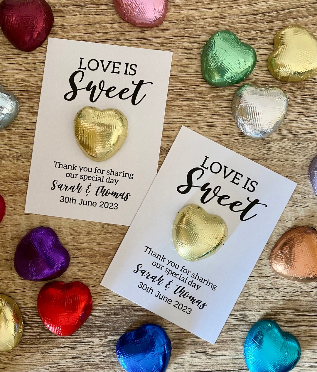 Chocolate Hearts Wedding Favours Favors Love is Sweet Handmade - Etsy