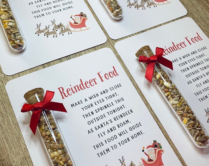Santa’s Magical Reindeer Food, Reindeer Food Tube, Magical Reindeer ...