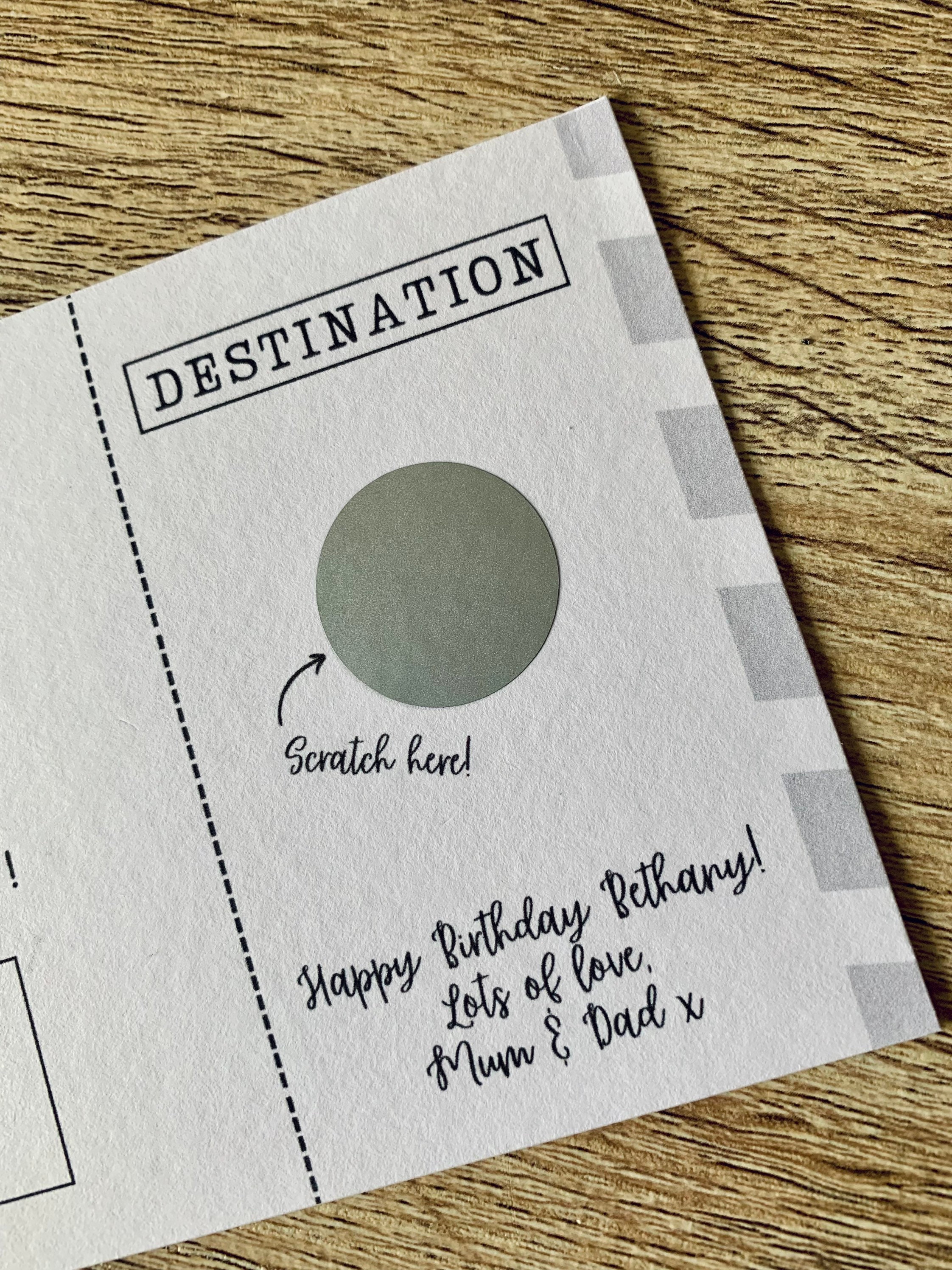 Personalised Boarding Pass Scratch Card Holiday Surprise - Etsy UK