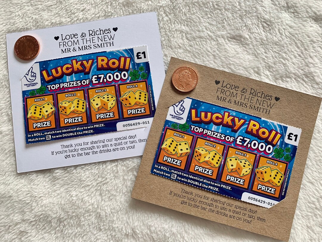 Scratch Card Holders Personalised Wedding Favours Scratchcard Holder ...