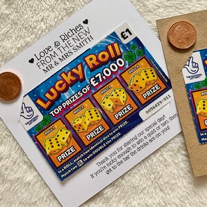 Scratch Card Holders Personalised Wedding Favours Scratchcard Holder ...