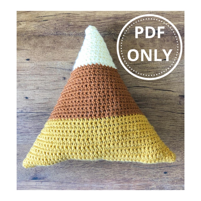 Crochet Candy Corn Pillow Pattern - PDF PATTERN - Etsy