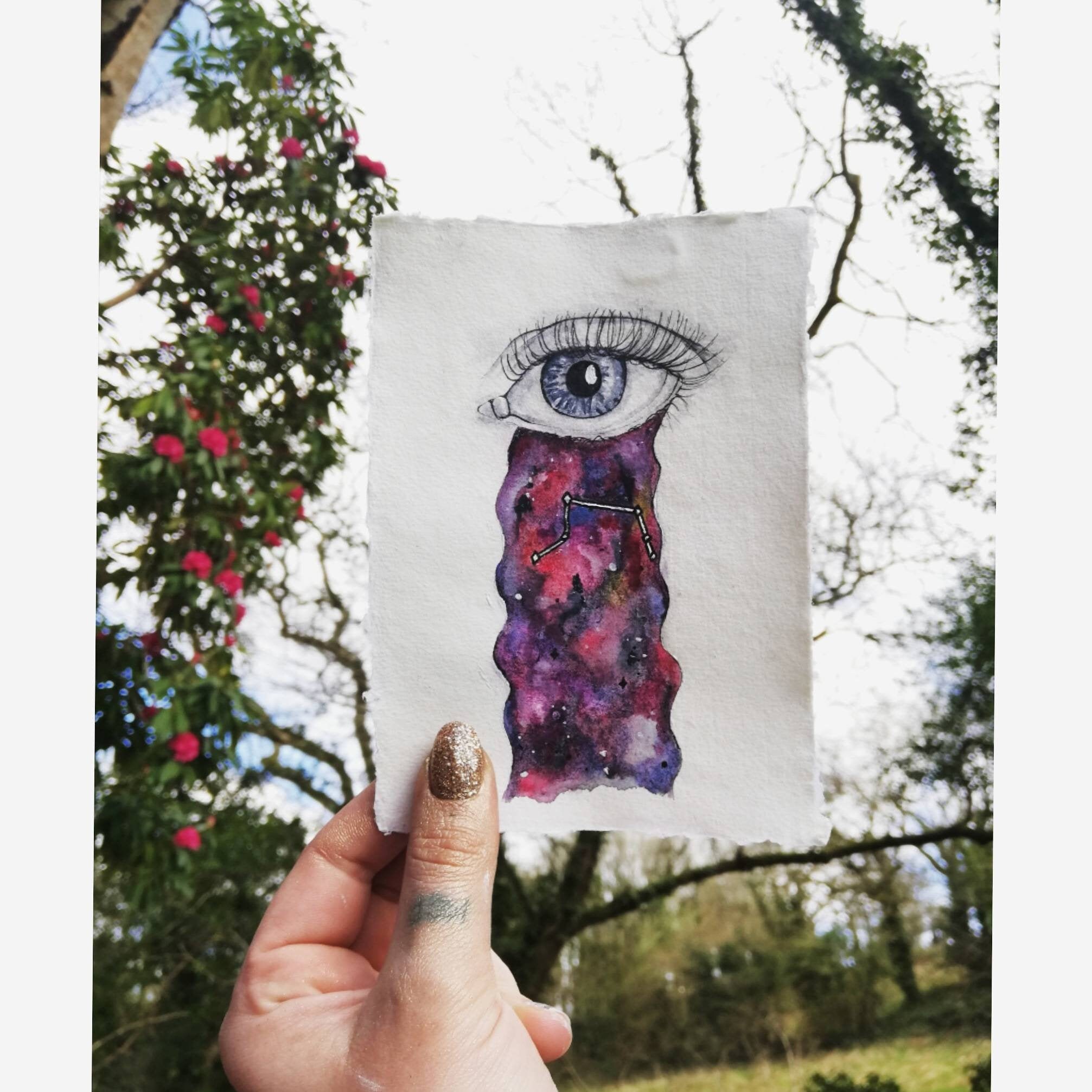 Cosmic Eye Space Tears Astrology Illustration Zodiac - Etsy