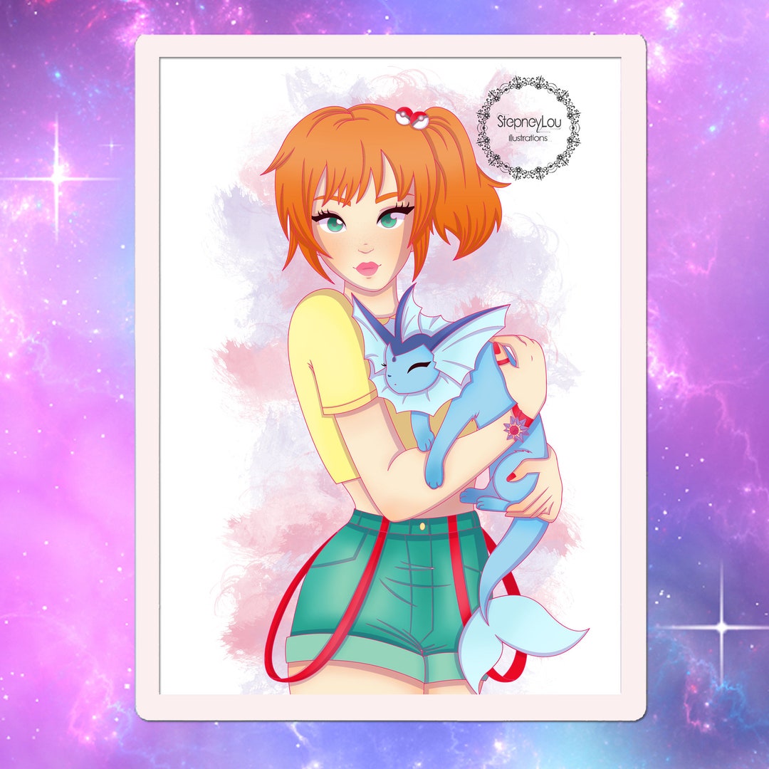 Pokemon - Misty - Art Prints A4 or A5 Digital Illustration Art, Wall ...