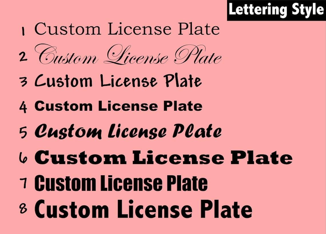 Personalized License Plate. Create Your Custom License Plate. Add Your ...