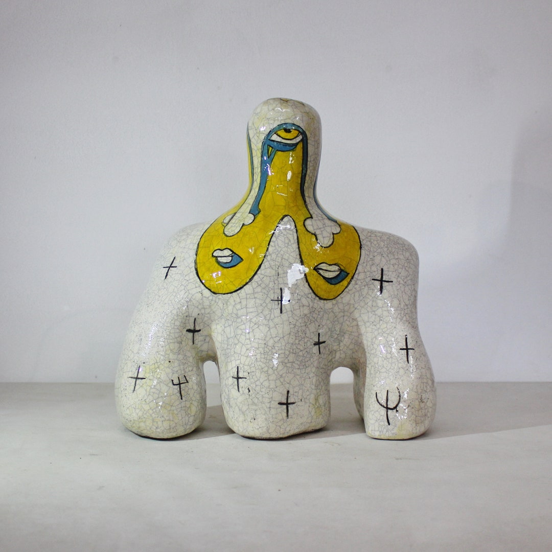 Hand Painted Sculpture Art. Golem. Art Bust Statue. Handmade - Etsy