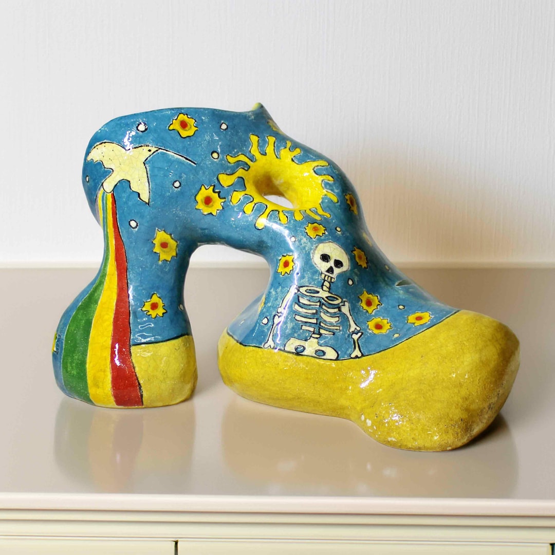 Handmade Ceramic Vase: Painted Folklore Art, Unique Home Decor - Etsy