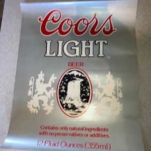 Vintage Coors Light beer poster | Etsy