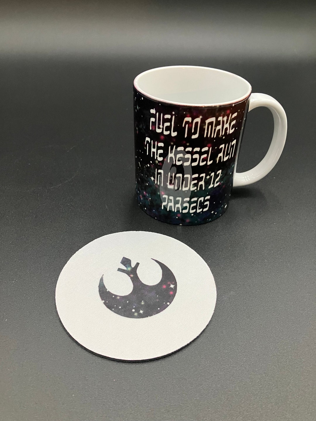 Sci-fi Inspired Coffee Mug and Coaster Set fuel to Make the Kessel Run ...