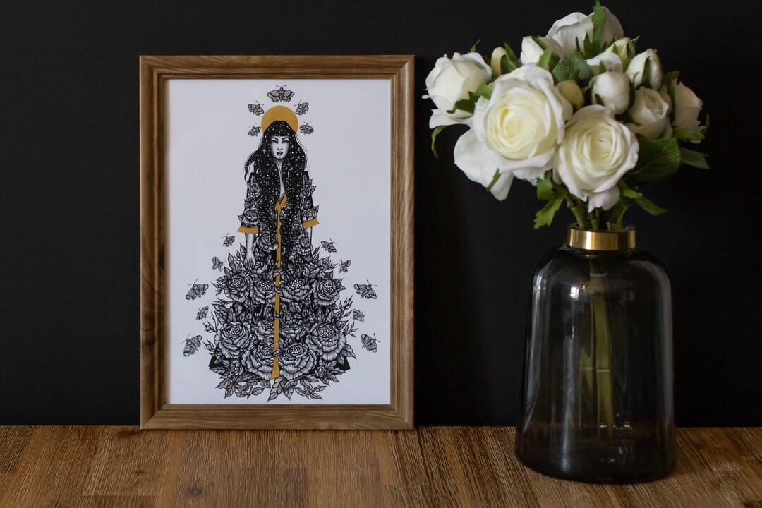 Poster A4 flowers Illustration-original Creation by NELL - Etsy